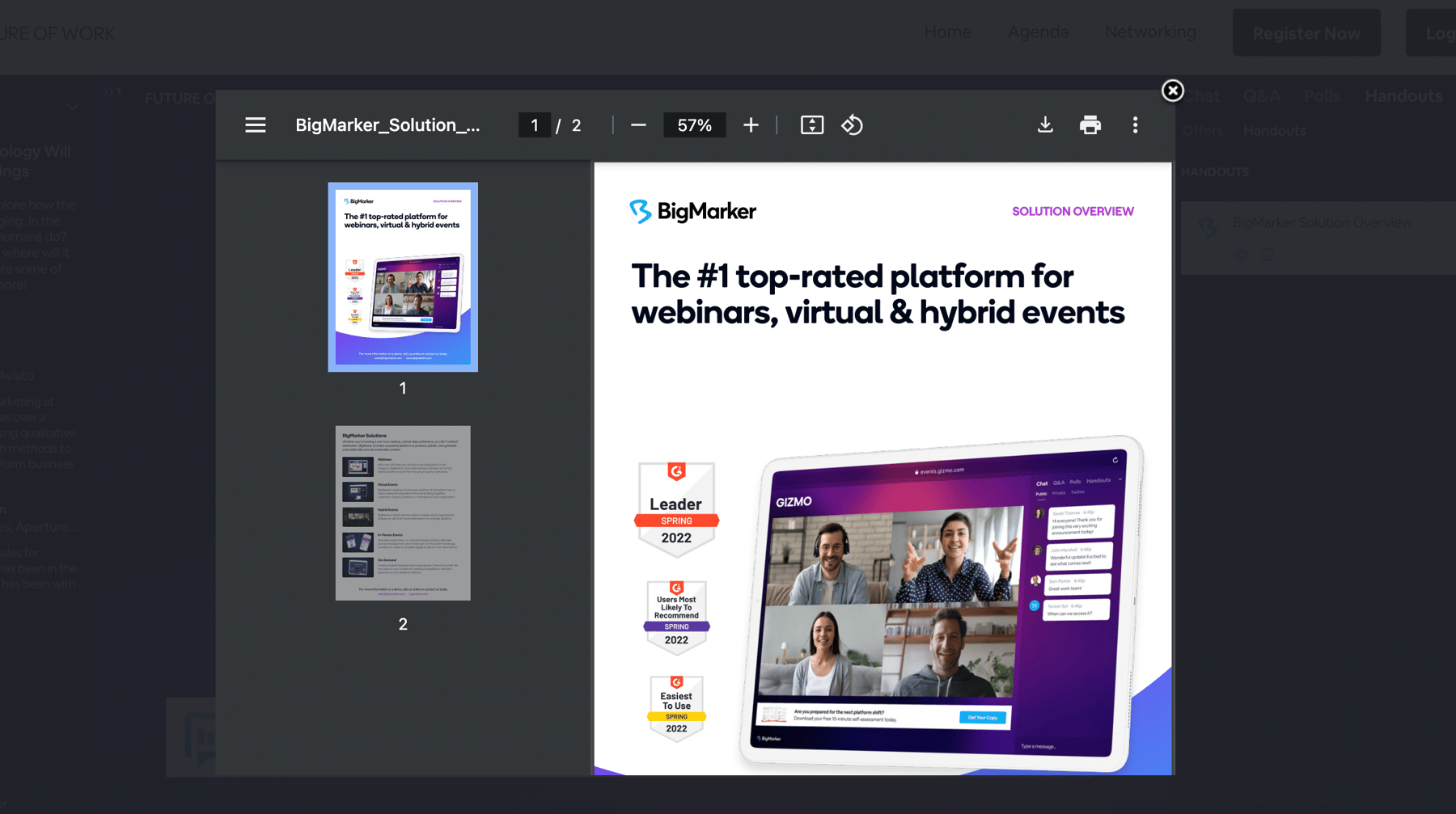 Handouts on BigMarker: Share Resources with Your Audience