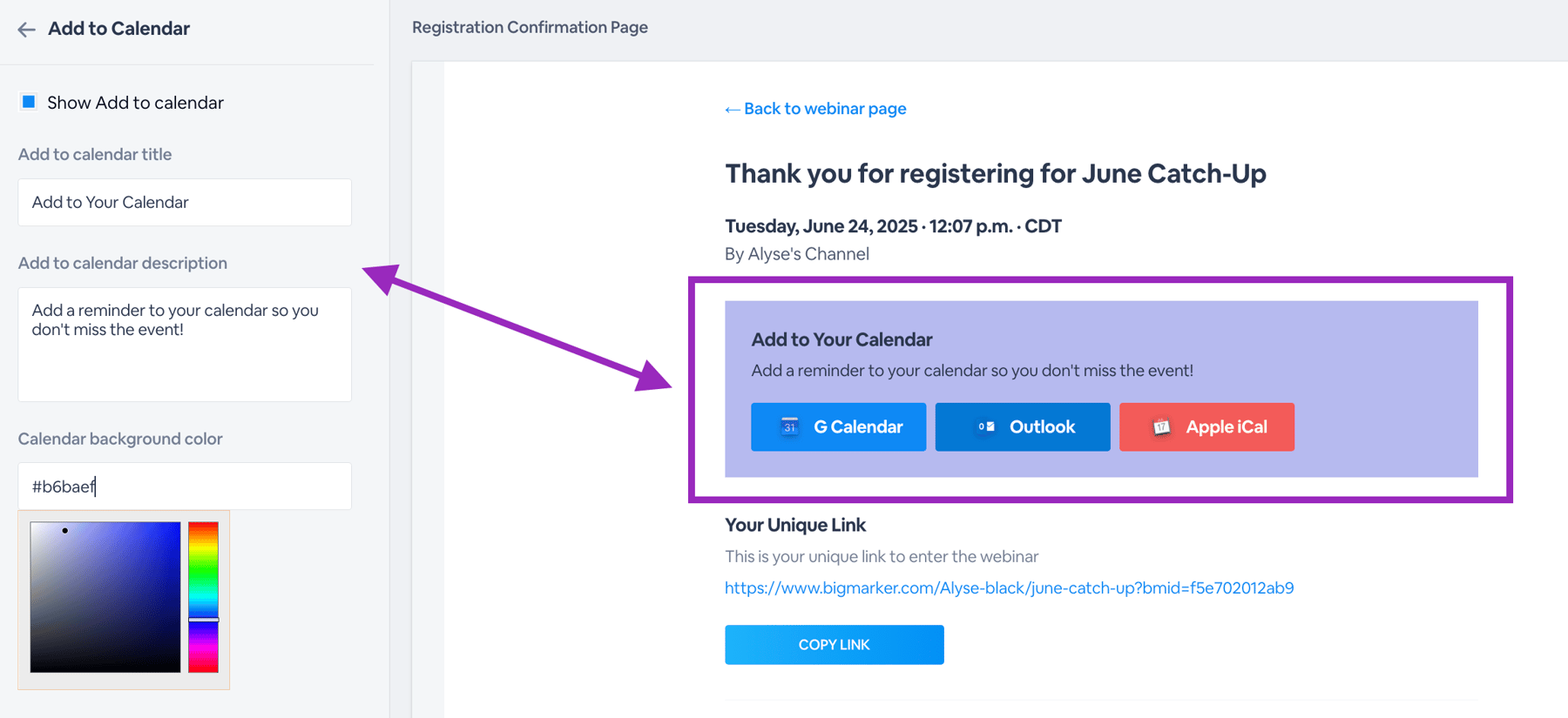 Customizing the Confirmation Page