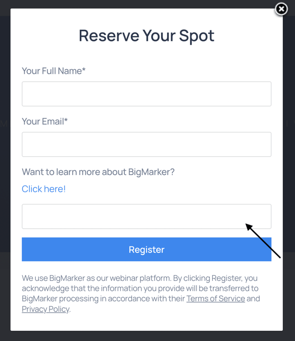 How to Create Custom Registration Fields For Your Webinar or Event