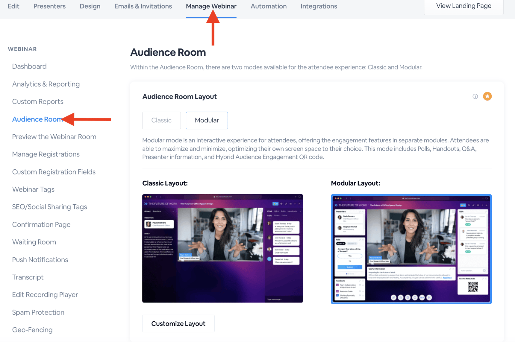 How to Set Up Modular Attendee View