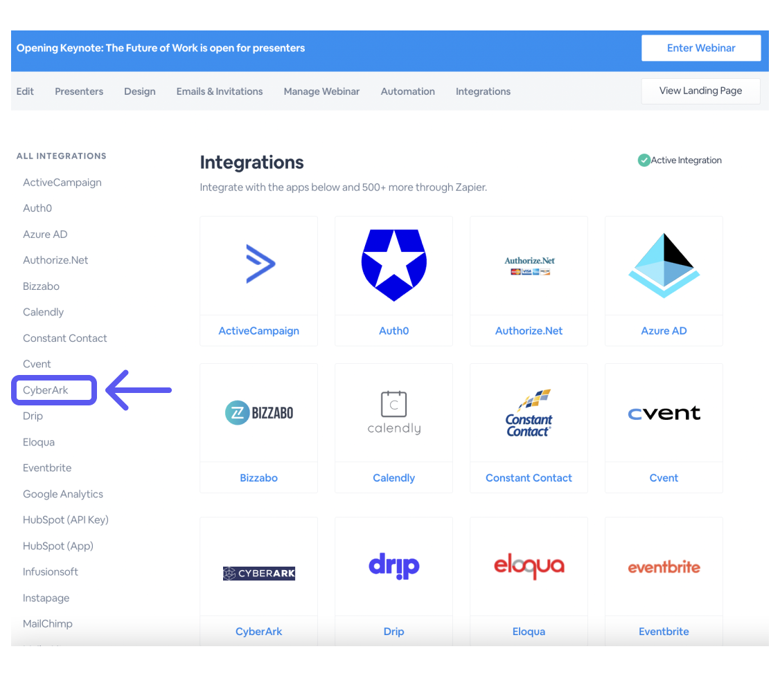 Using CyberArk SSO for your BigMarker Admins